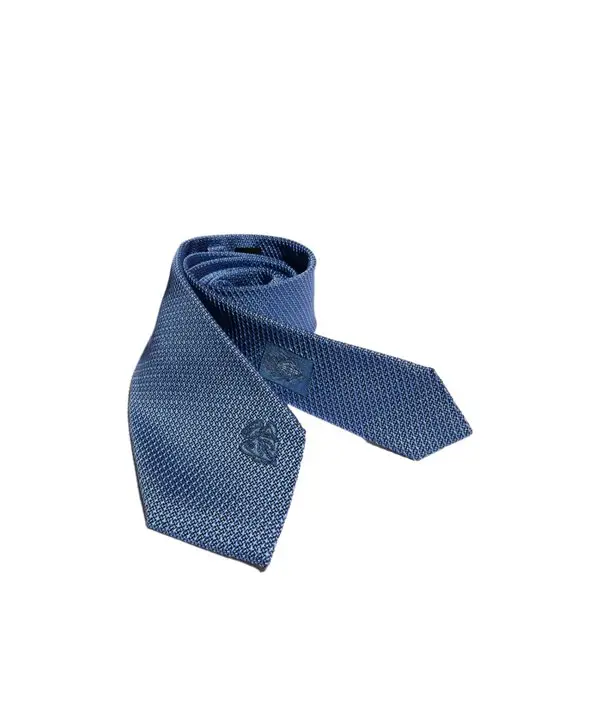 Gucci Silk Tie With Embroidery - Light Blue