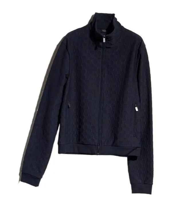 Gucci Gg Jersey Jacquard Zip Sweatshirt