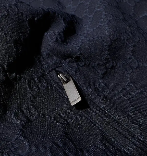 Gucci Gg Jersey Jacquard Zip Sweatshirt