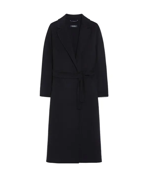 Max Mara Wool Broadcloth Midi Coat Midnightblue - Midnight Blue