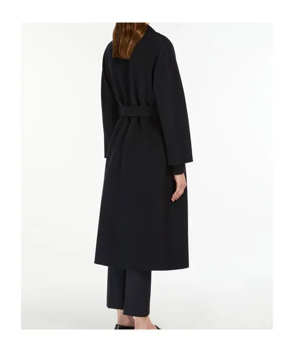 Max Mara Wool Broadcloth Midi Coat Midnightblue