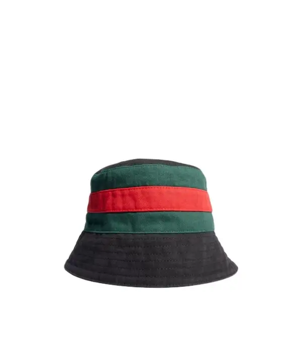 Gucci Stripe Detailed Bucket Hat - Black