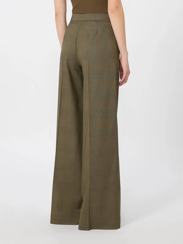 Max Mara Netto Check-pattern Wide-leg Trousers