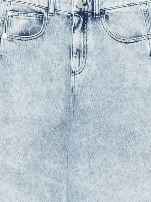Emporio Armani Acid Wash Logo Patch Jeans
