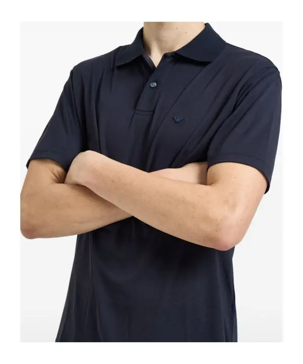 Emporio Armani Logo Embroidered Polo Shirt