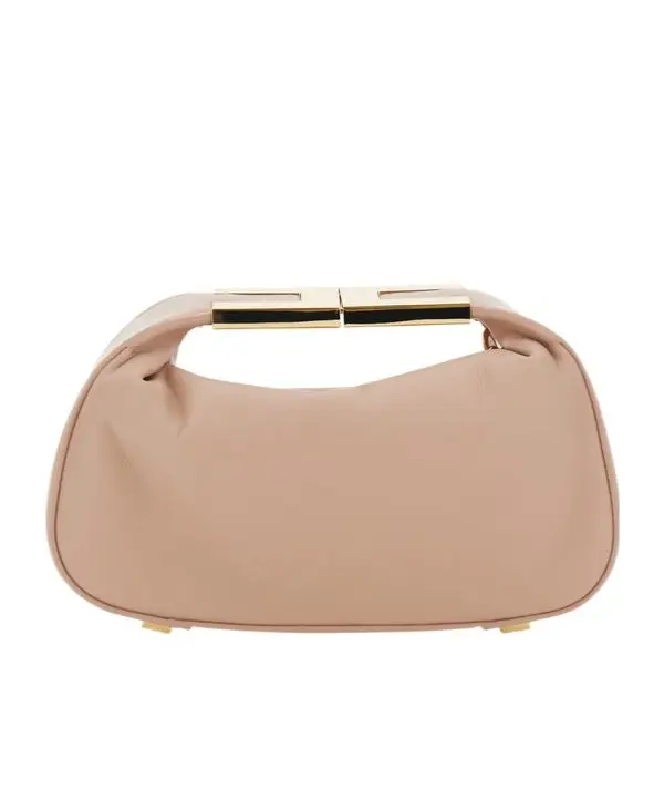 Elisabetta Franchi Metal Handle Mini Clutch Bag