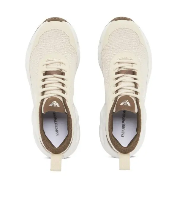Emporio Armani Technical Knit Lace-up Sneakers