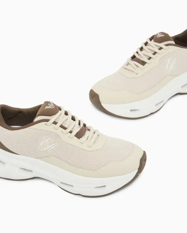 Emporio Armani Technical Knit Lace-up Sneakers