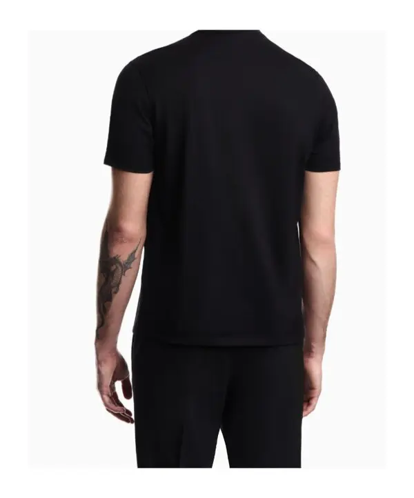 Emporio Armani Logo Embossed Crewneck T-shirt