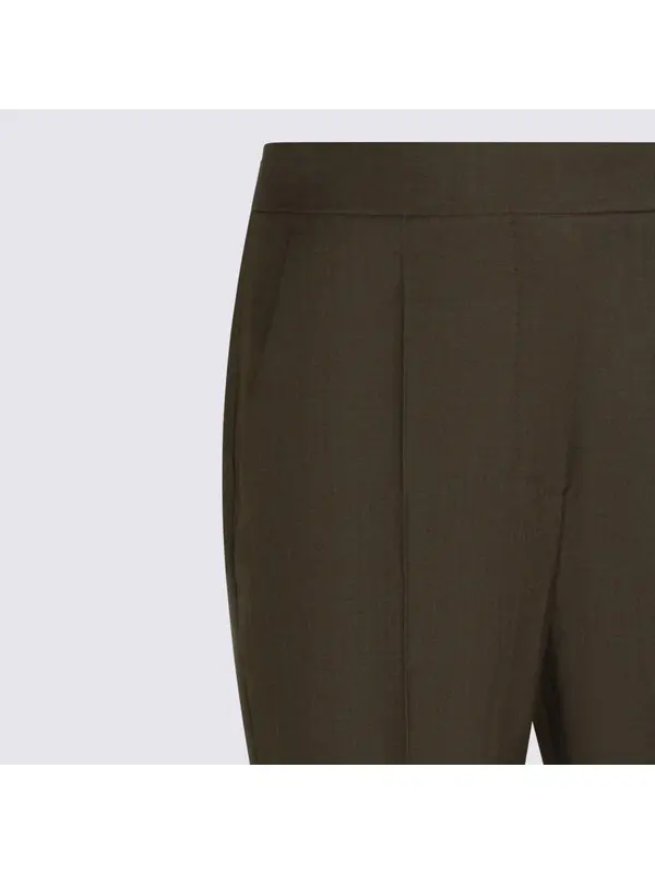 Max Mara Pleated Trousers - Green