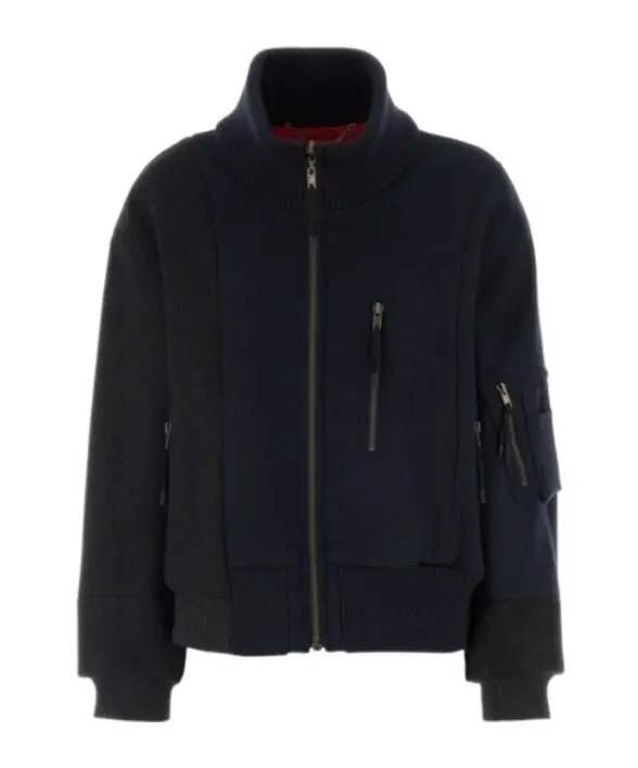 MAISON MARGIELA Spliced Two-tone Bomber Jacket