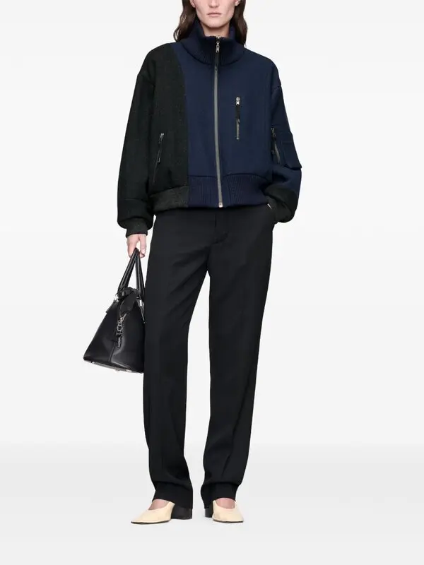 MAISON MARGIELA Spliced Two-tone Bomber Jacket