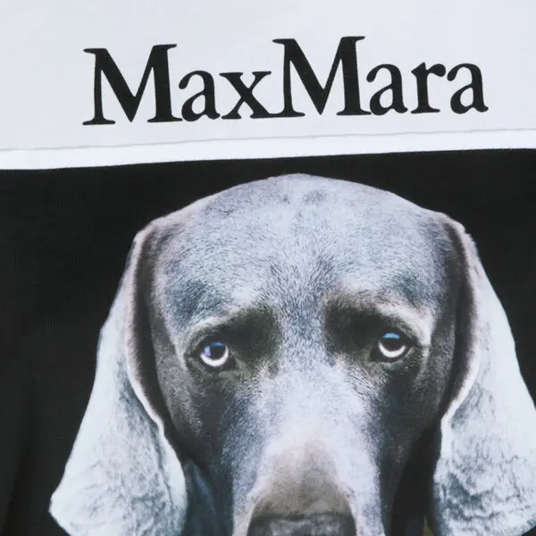 Max Mara Dog Print T-shirt - White