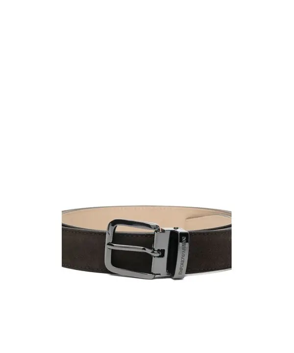 Emporio Armani Square Buckle Leather Belt