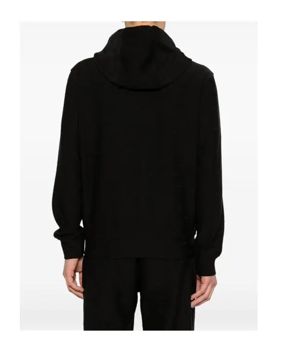 Emporio Armani Full Zip Hoodie With Drawstring Hood