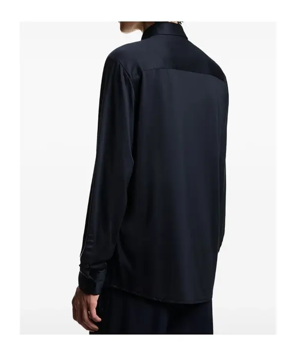 Emporio Armani Logo Embroidered Button-up Shirt