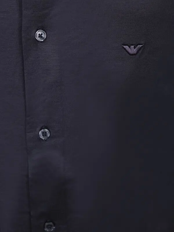 Emporio Armani Logo Embroidered Button-up Shirt