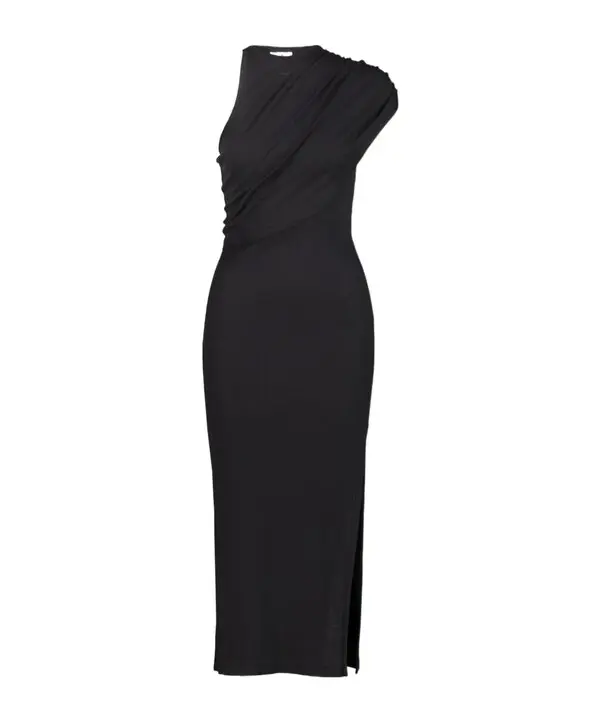 COURREGES Courrèges 90s Rib Twist Midi Dress - Black
