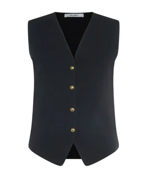 Max Mara Fuggito Buttoned V-neck Vest