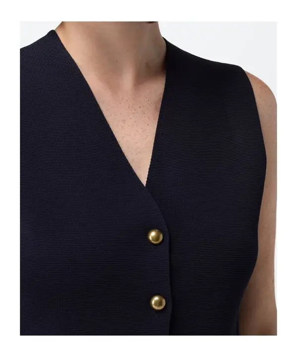 Max Mara Fuggito Buttoned V-neck Vest