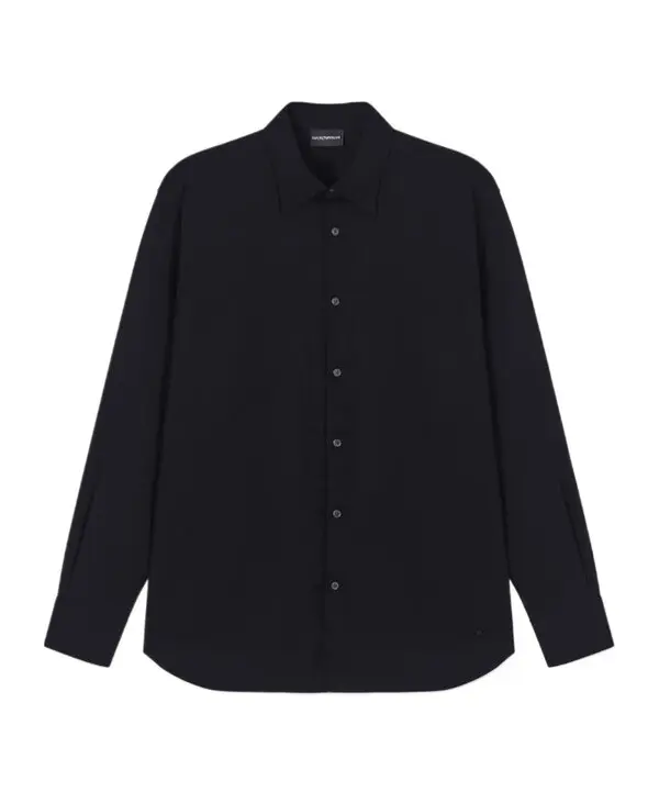 Emporio Armani Buttoned Long-sleeve Shirt - Black