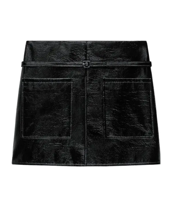 COURREGES Flap-pocket Mini Skirt - Black