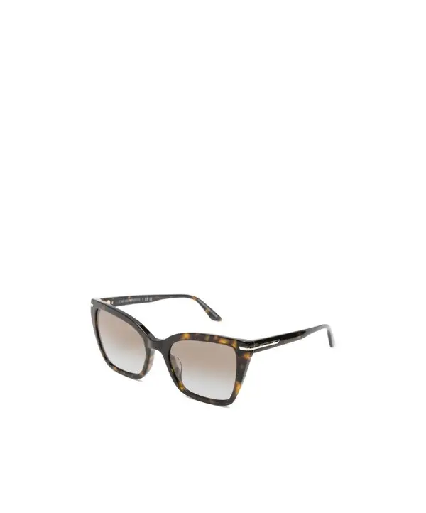 Emporio Armani Tortoiseshell Geometric Sunglasses