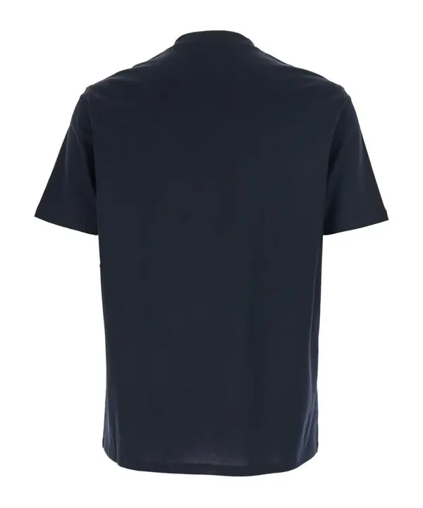 Emporio Armani Logo Embroidered Crewneck T-shirt - Blue