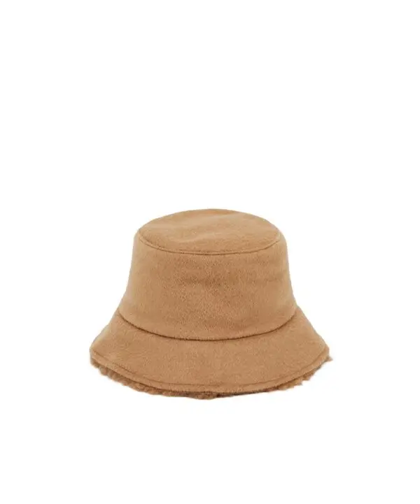Max Mara Reversible And Teddy Fabric Cloche Hat - Camel