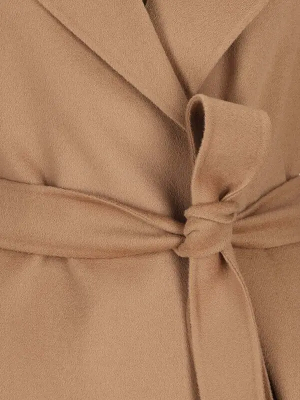 Max Mara Poldo Belted Long Coat - Camel