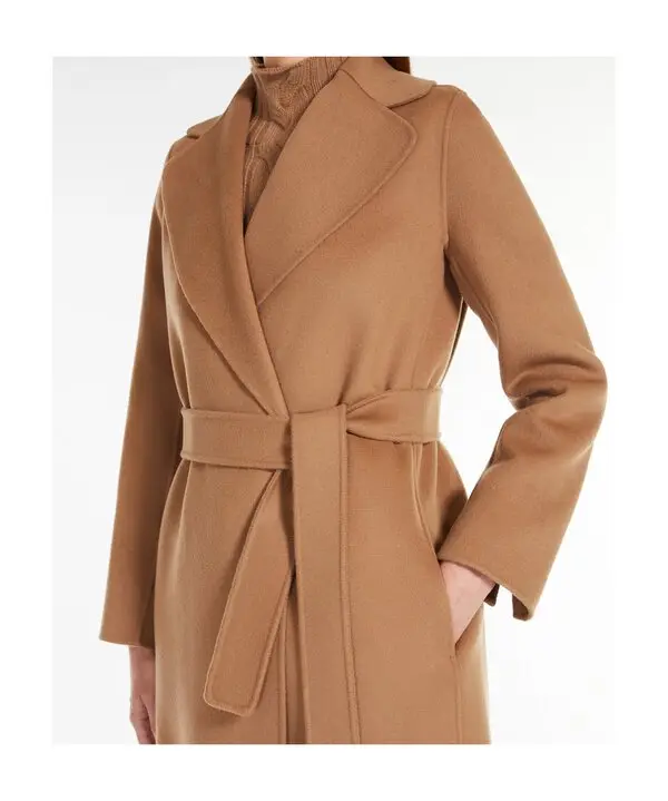 Max Mara Poldo Belted Long Coat - Camel