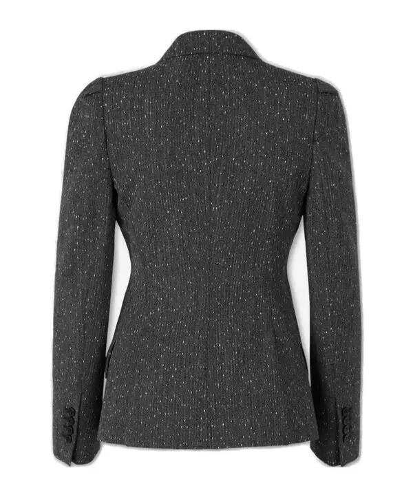 Alexander McQueen Single Breasted Glittered Blazer