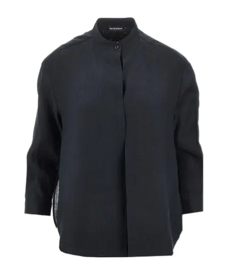 Emporio Armani Logo-detail Shirt - Navy