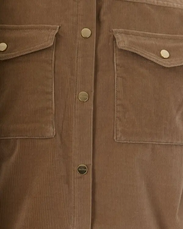 Max Mara Rivolo Cropped Corduroy Shirt - Brown