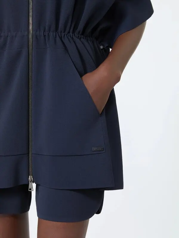Max Mara Hooded Zip-up Cardigan With Pleated Details