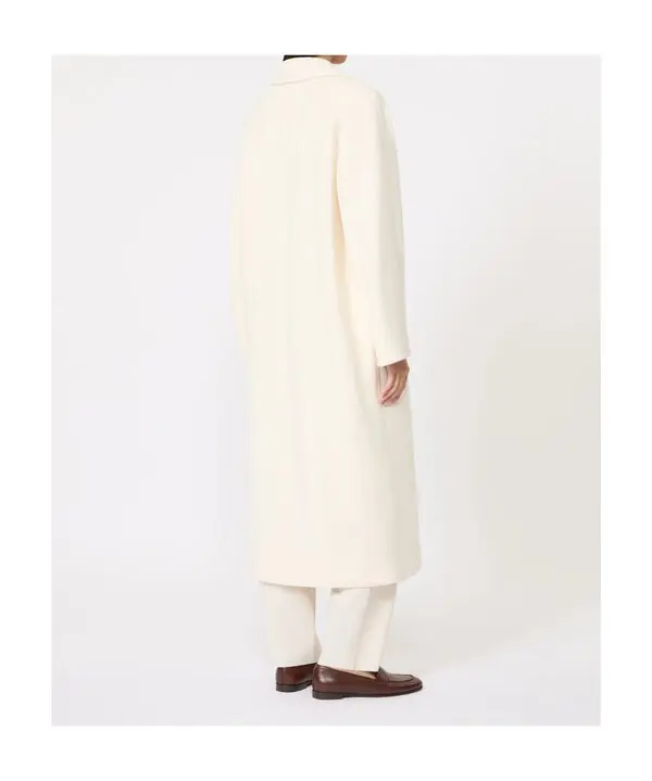 Max Mara Madame Double-breasted Belted Coat - White