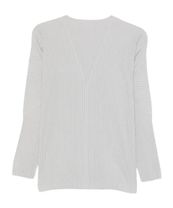 Issey Miyake Pleated Knitwear Cardigan