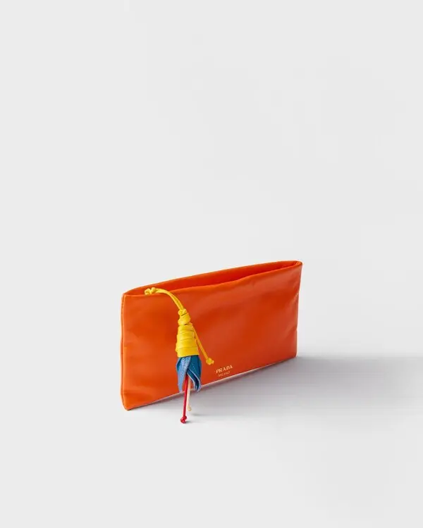 Prada Nappa Leather Zipper Pouch