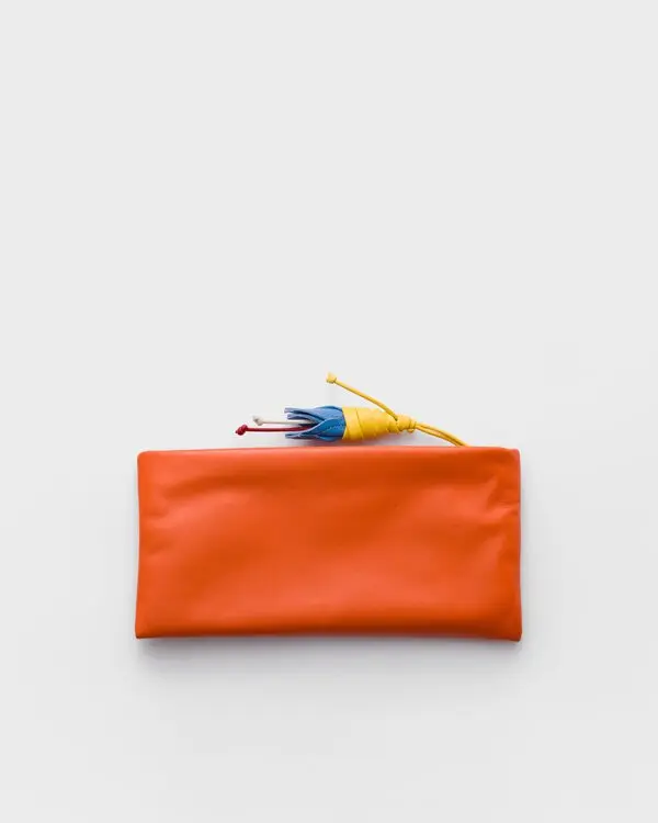 Prada Nappa Leather Zipper Pouch