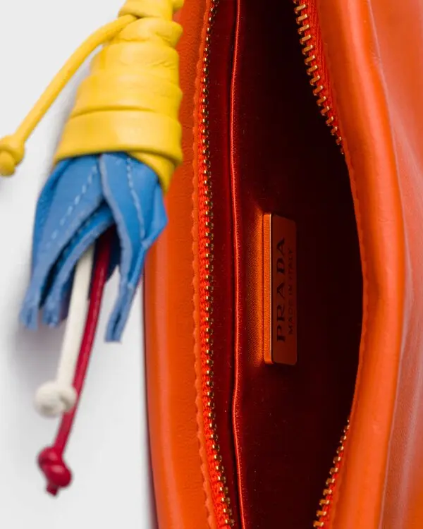 Prada Nappa Leather Zipper Pouch