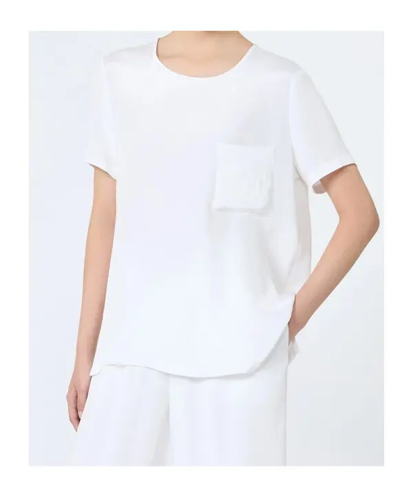 Max Mara Crewneck Short-sleeved T-shirt With Monogram Detail