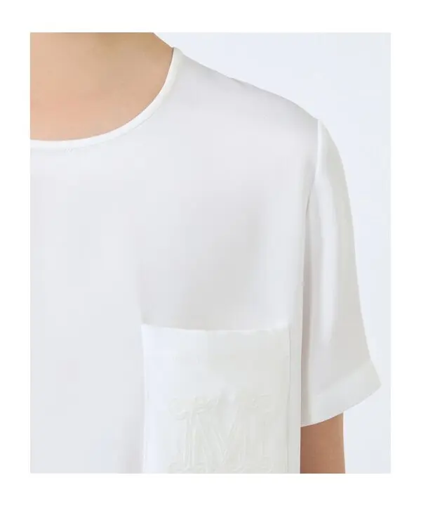 Max Mara Crewneck Short-sleeved T-shirt With Monogram Detail