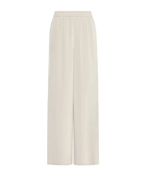 Max Mara Elastic Waist Wide Leg Trousers - White