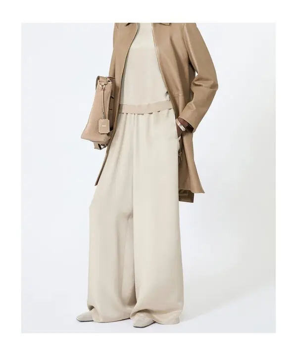 Max Mara Elastic Waist Wide Leg Trousers