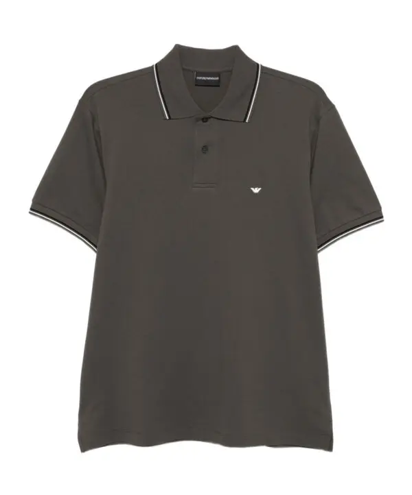 Emporio Armani Buttoned Polo Shirt - Grey