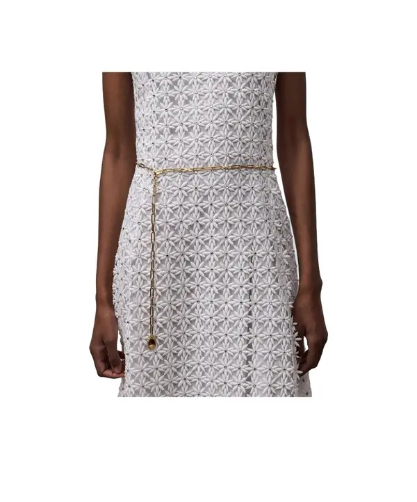 Dior Chain Belt With Medallion Detail - Light Gold