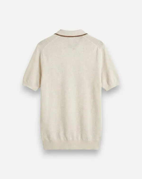GRAN SASSO Short-sleeved V-neck Polo Shirt