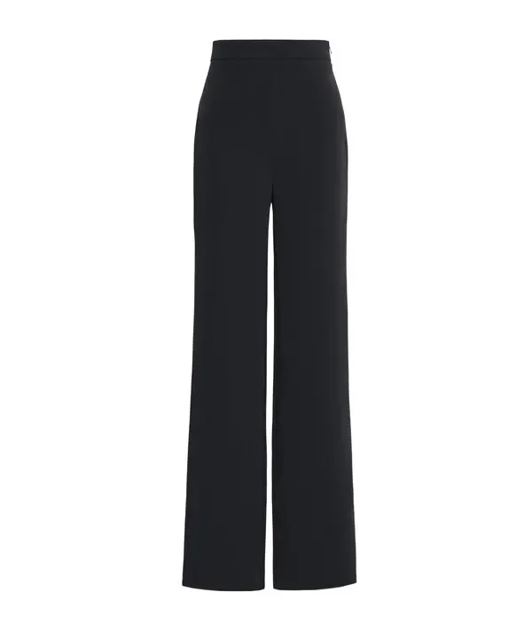 Max Mara High-waisted Pleated Palazzo Pants - Midnight Blue
