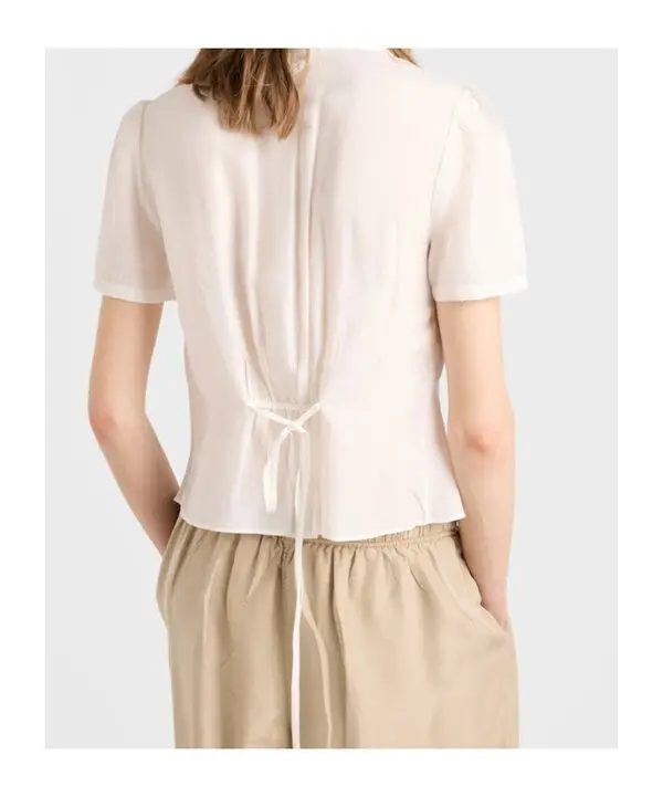 Prada Garment-dyed Washed Silk Shirt - Ivory