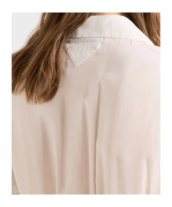Prada Garment-dyed Washed Silk Shirt - Ivory